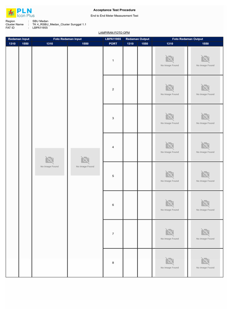 Fat - Lbpa11955-Fat - Lbpa11962 - Lampiran Fat Line A (FDT - lbpf10147) TK 4 - Rsbu - Medan ...