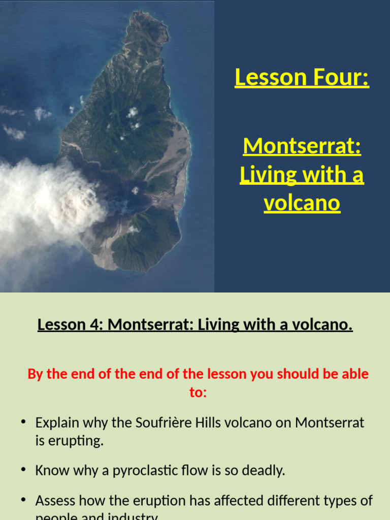 Montserrat Volcano Eruption Insights | PDF | Volcano | Structure Of The ...