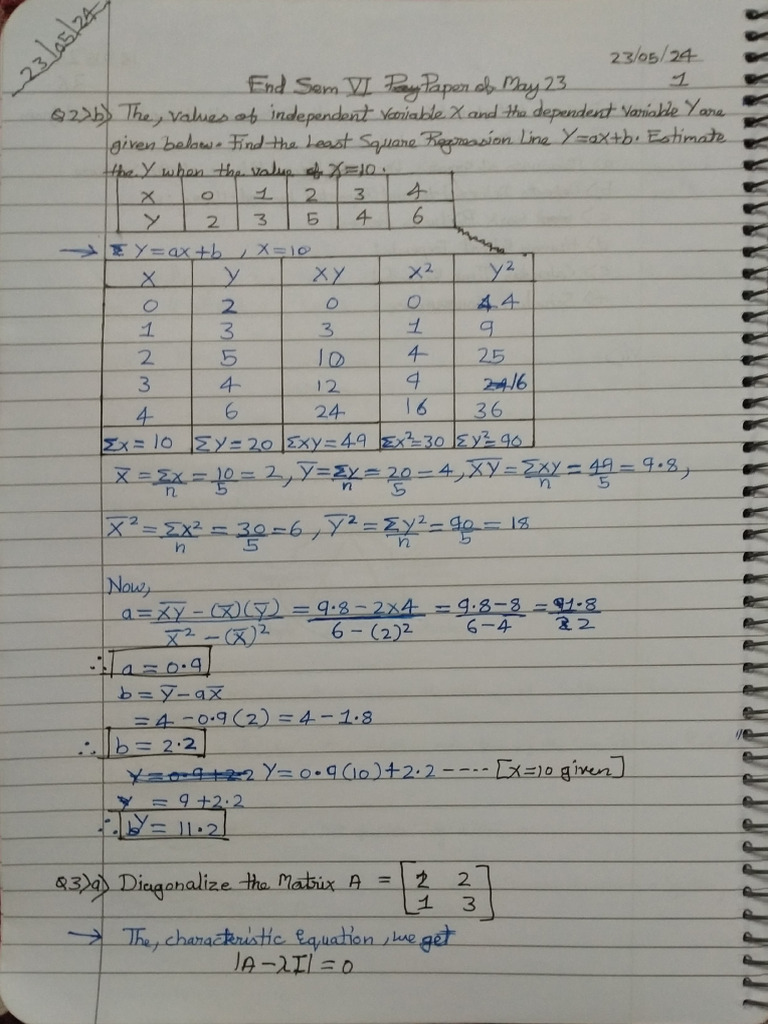 MUM May 23 ML Paper Soln | PDF