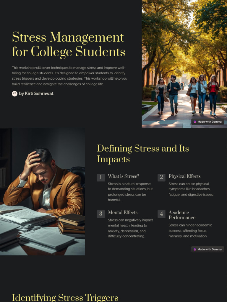 Stress Management for College Students | PDF | Stress (Biology ...