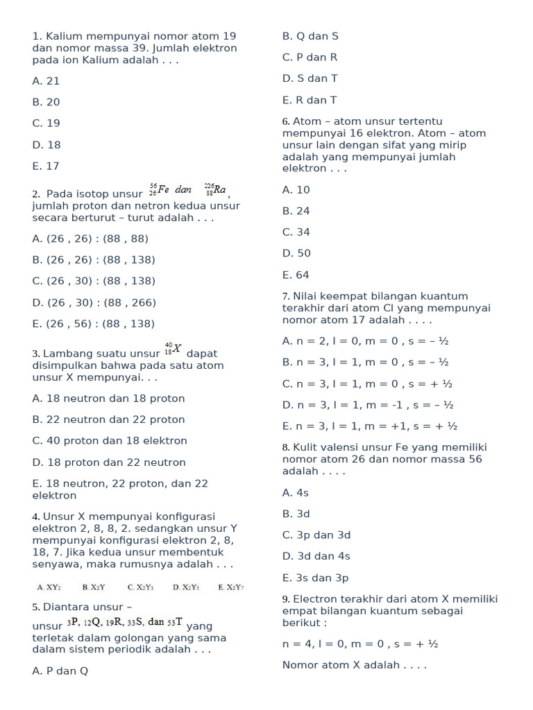 Pas Kimia 10.1 | PDF