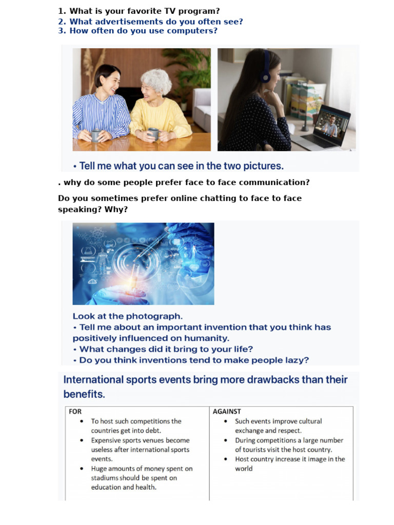 Online Speaking 4 | PDF