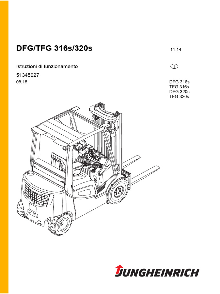 Manuale Uso e Manutenzione Jungheinrich DFG 316s | PDF