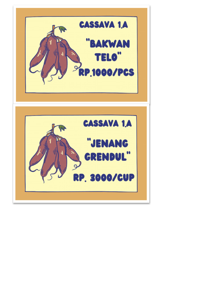 Label Display Makanan | PDF