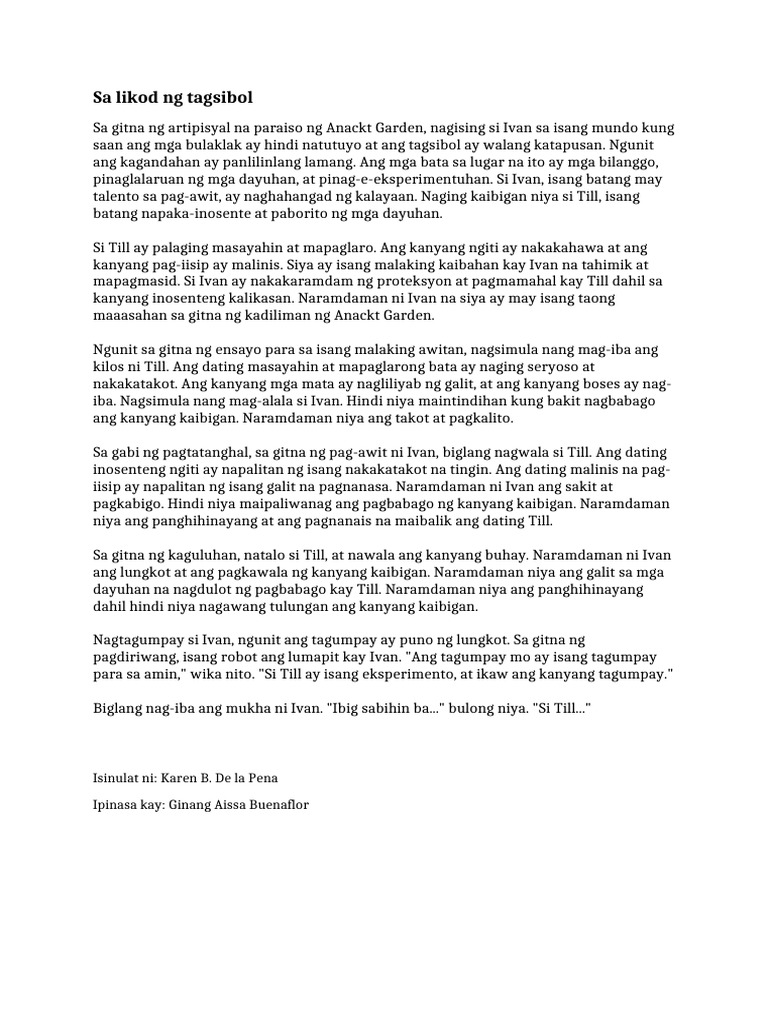 Sa Likod NG Tagsibol | PDF