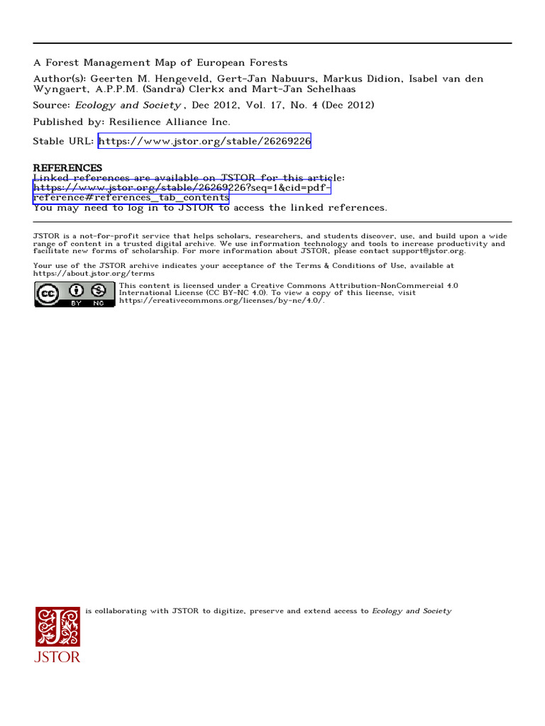 A Forest Management Map of European Forests | PDF | Forests | Ecosystem