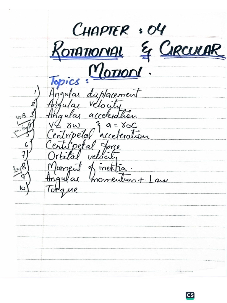 Chap4 Rotational and Circular Motion | PDF