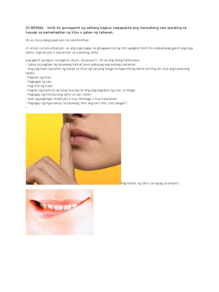 Di-Berbal Na Komunikasyon | PDF