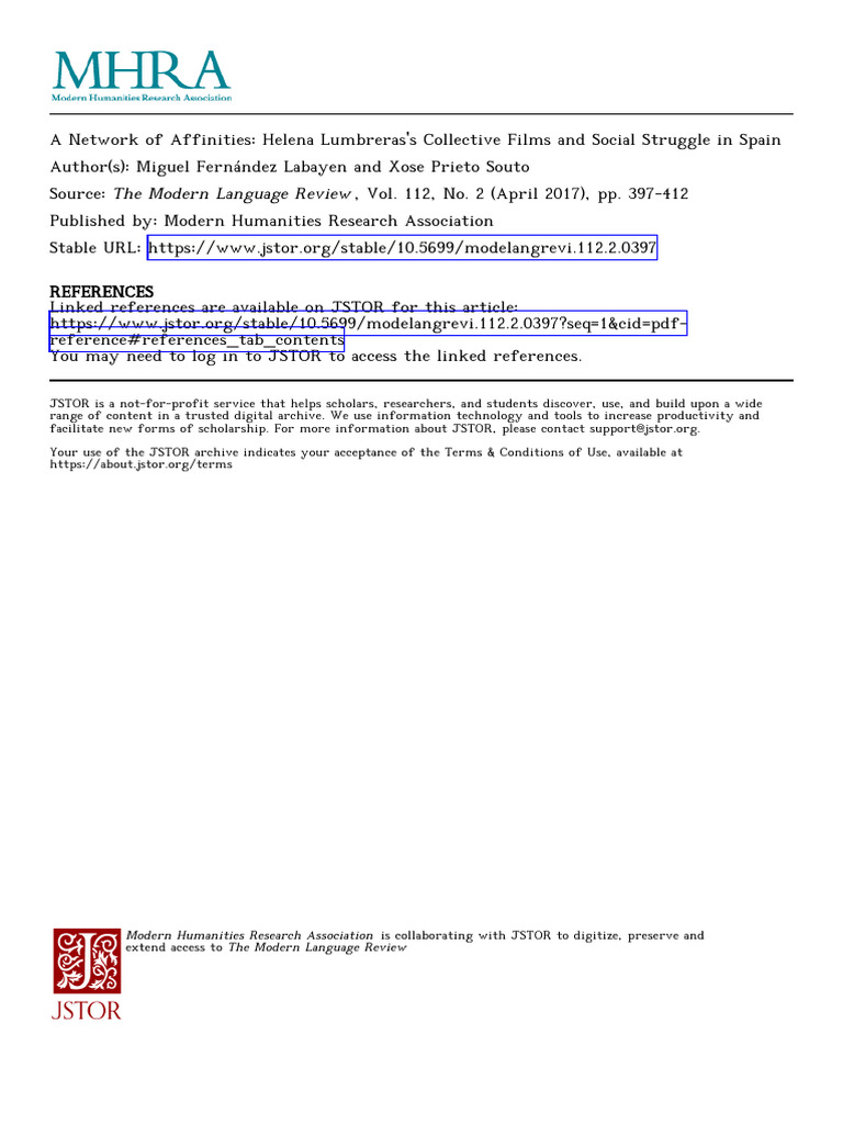 Labayen NetworkAffinitiesHelena 2017 | PDF | Spain