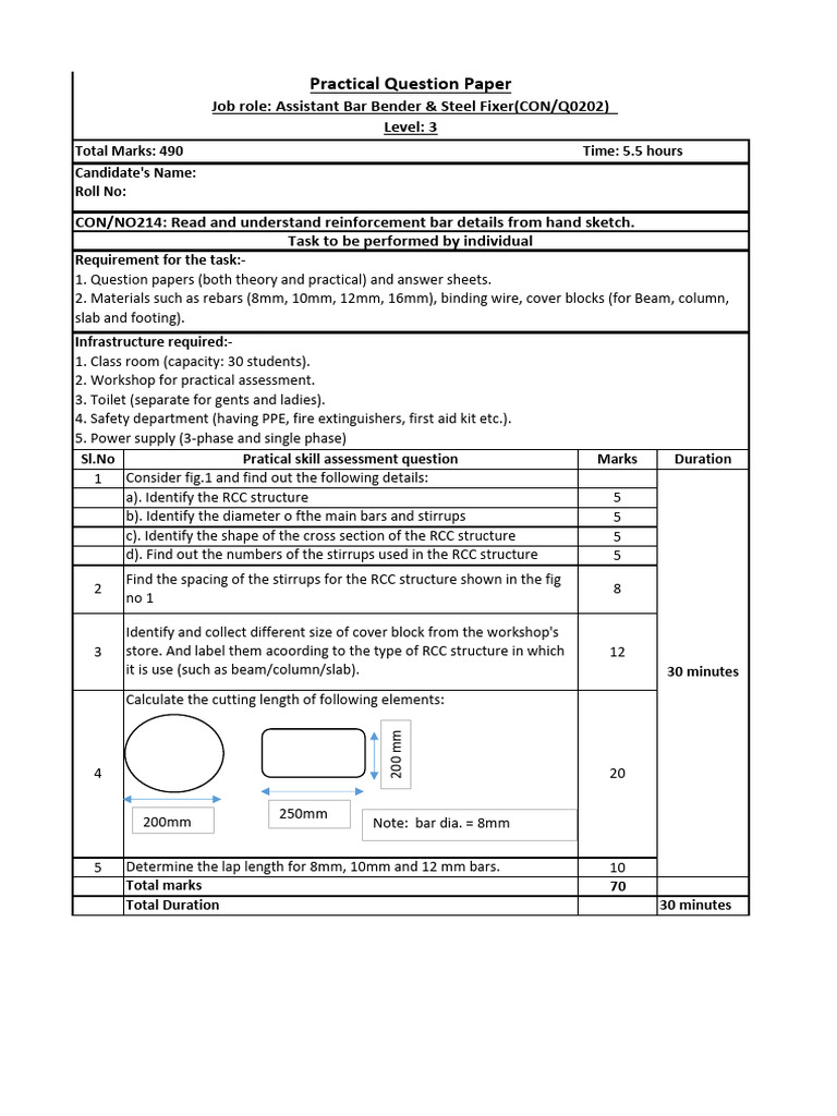 RCC Structure Assessment for Bar Benders | PDF | Safety