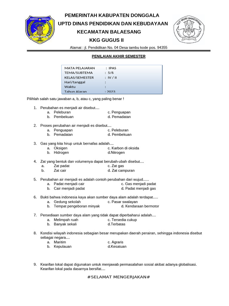 Mapel Ipas Kelas 4 | PDF