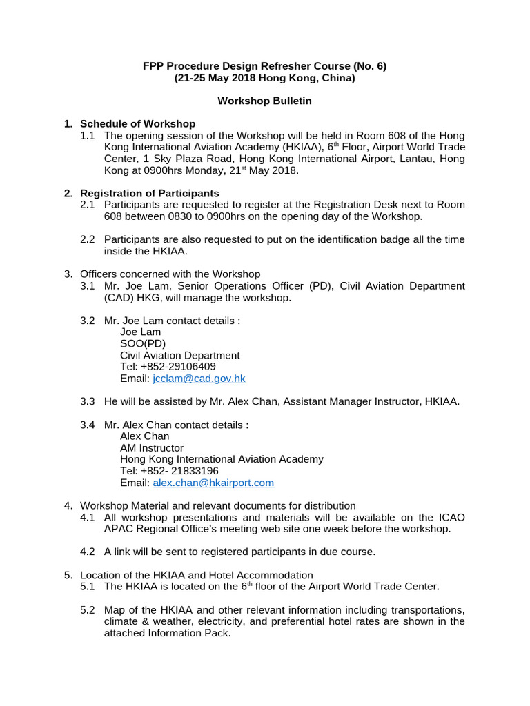 FPP Procedure Design Refresher Course No.6 Bulletin | PDF