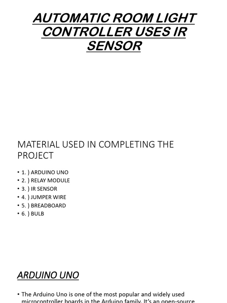 Automatic Room Light Controller Uses Ir Sensor | PDF