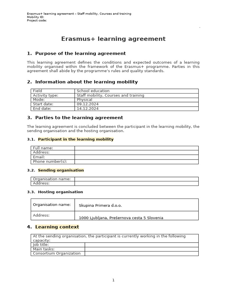 Learning Agreement - Emotional - Intelligence | PDF | Emotional ...