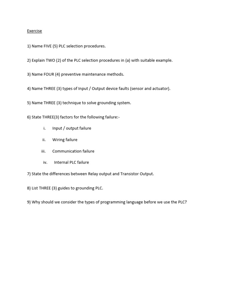 PLC Selection and Maintenance Procedures | PDF