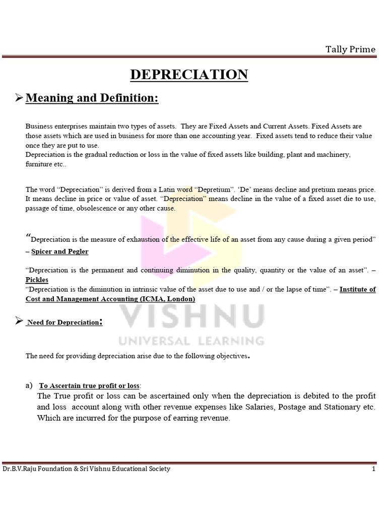 Depreciation Material 1 | PDF | Depreciation | Fixed Asset