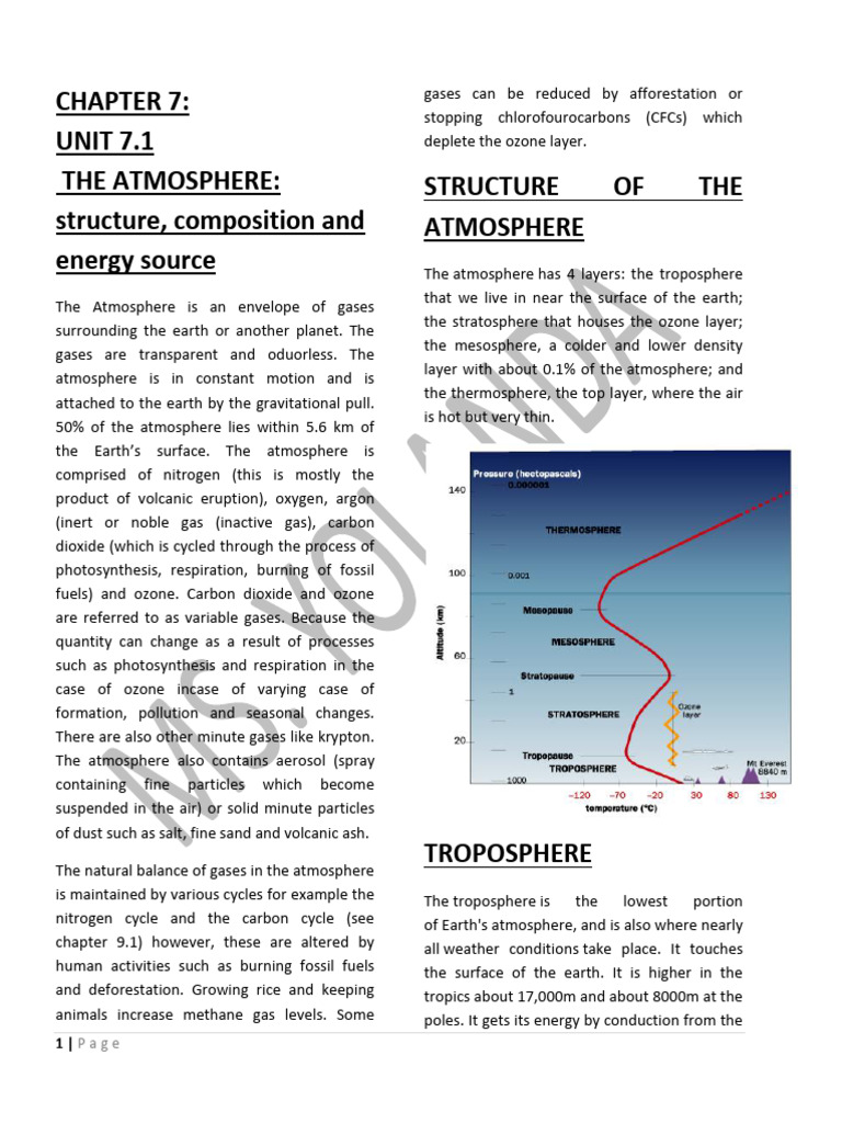 Chapter 7 The Atmosphere and Human Activities | PDF | Atmosphere Of ...