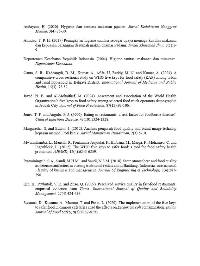 Hygiene Task References | PDF