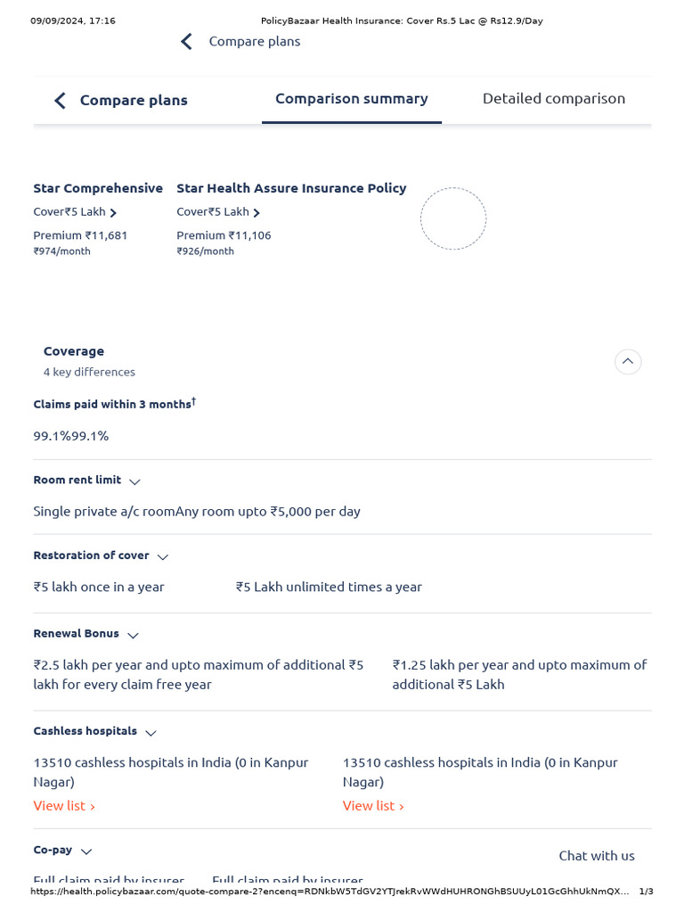 Star Comprehensive VS Star Assure | PDF | Insurance | Financial Services