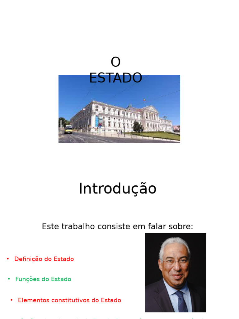 Estrutura e Funções do Estado Português | PDF | Estado | República
