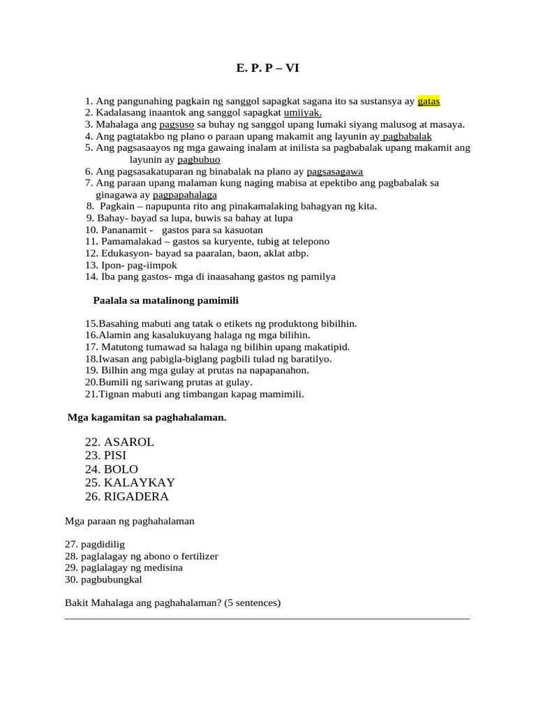 Assignment EPP | PDF