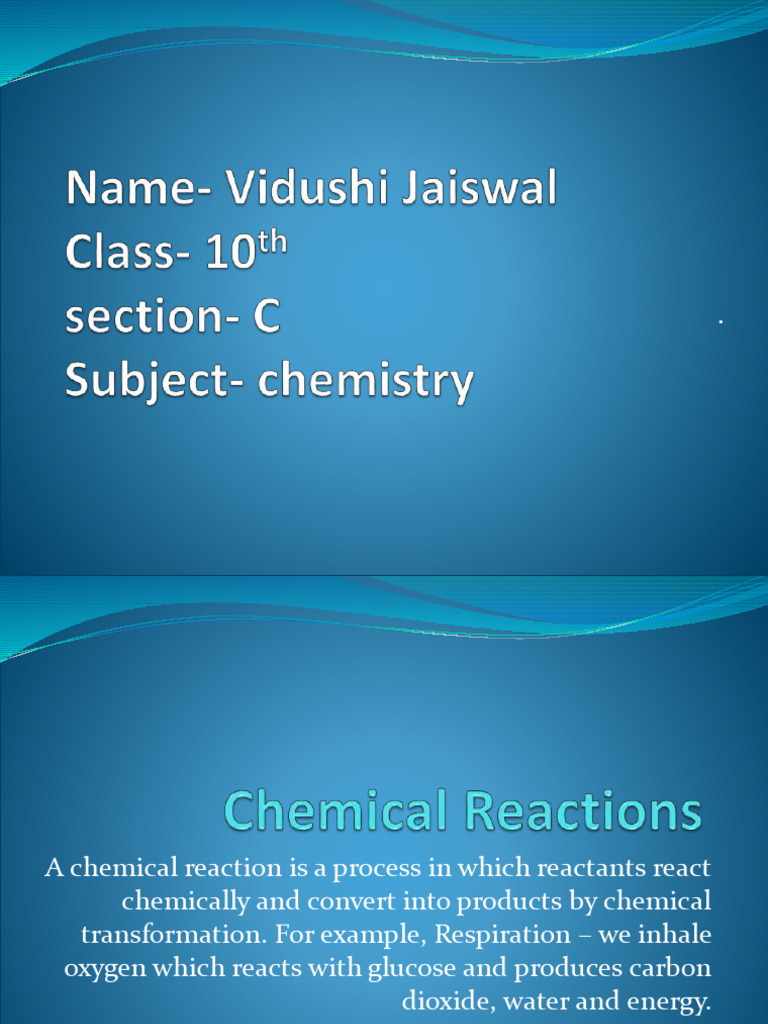Chemical Reactions | PDF | Chemical Reactions | Oxide