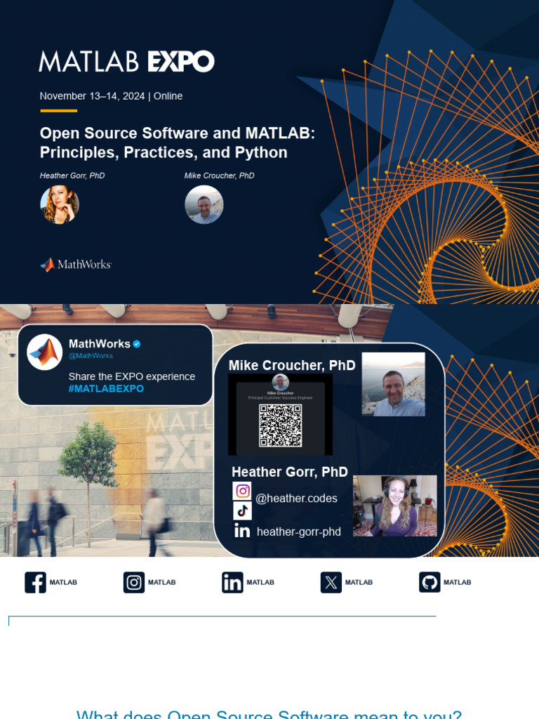 Open Source Software with MATLAB Insights | PDF | Matlab | Computer Science