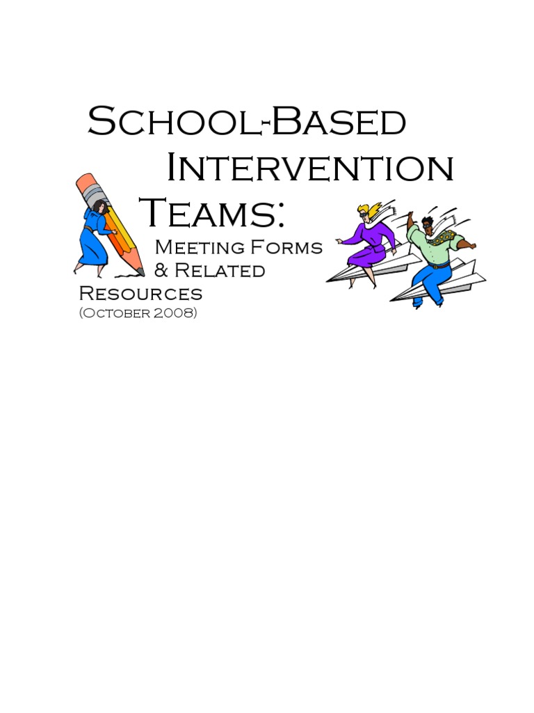 School-Based Intervention Teams:: Meeting Forms & Related Resources ...
