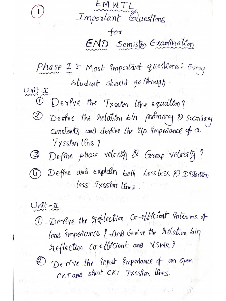 EMTL-End Exam Questions | PDF