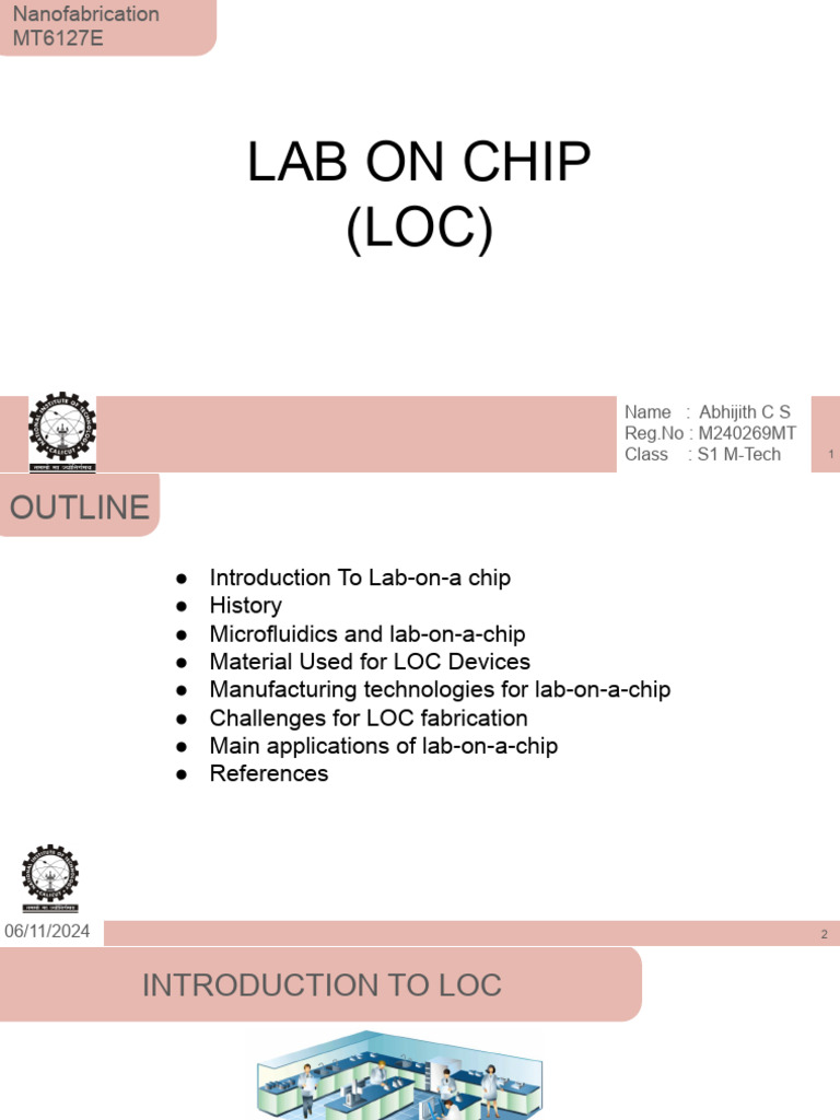 Lab On Chip | PDF | Microfluidics | Machining