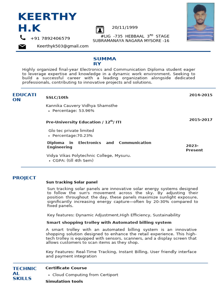 Hamanth Resume[5] | PDF | Engineering | Computing