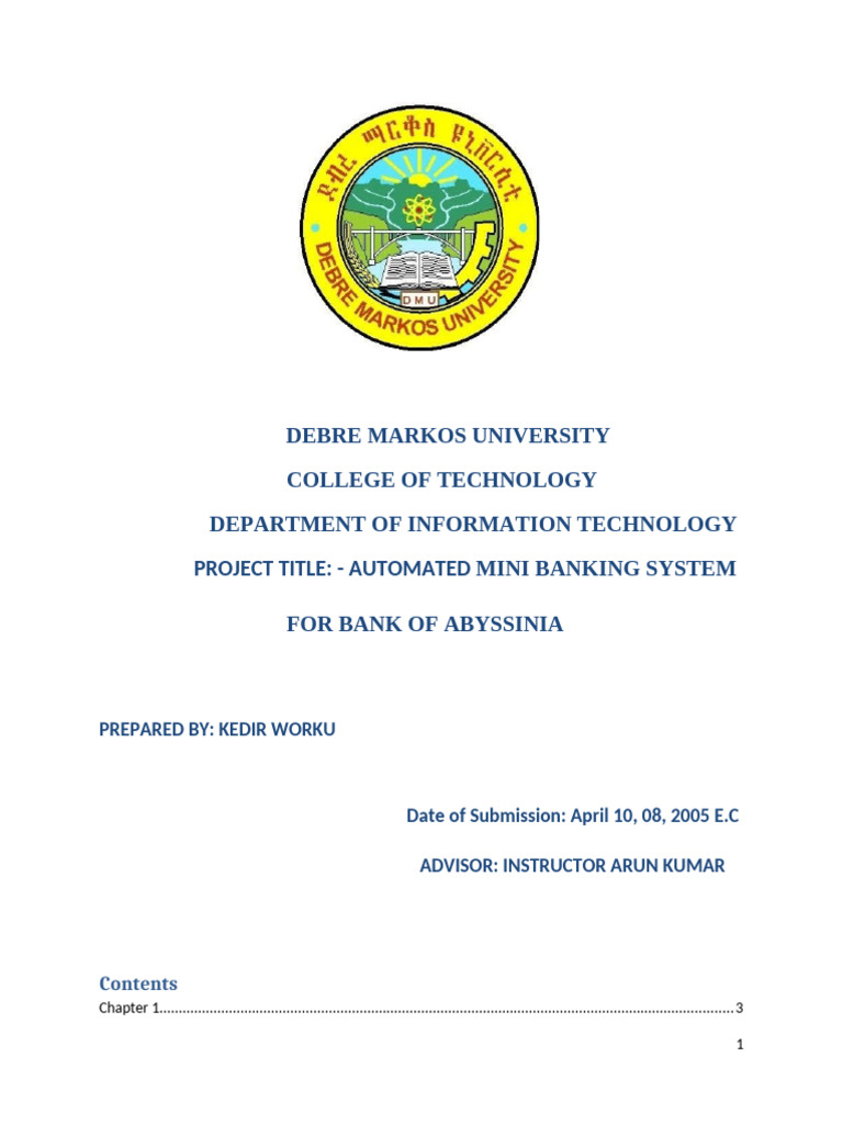 KEDIR Bank System DOCUMENTATION1 | PDF | Use Case | Databases