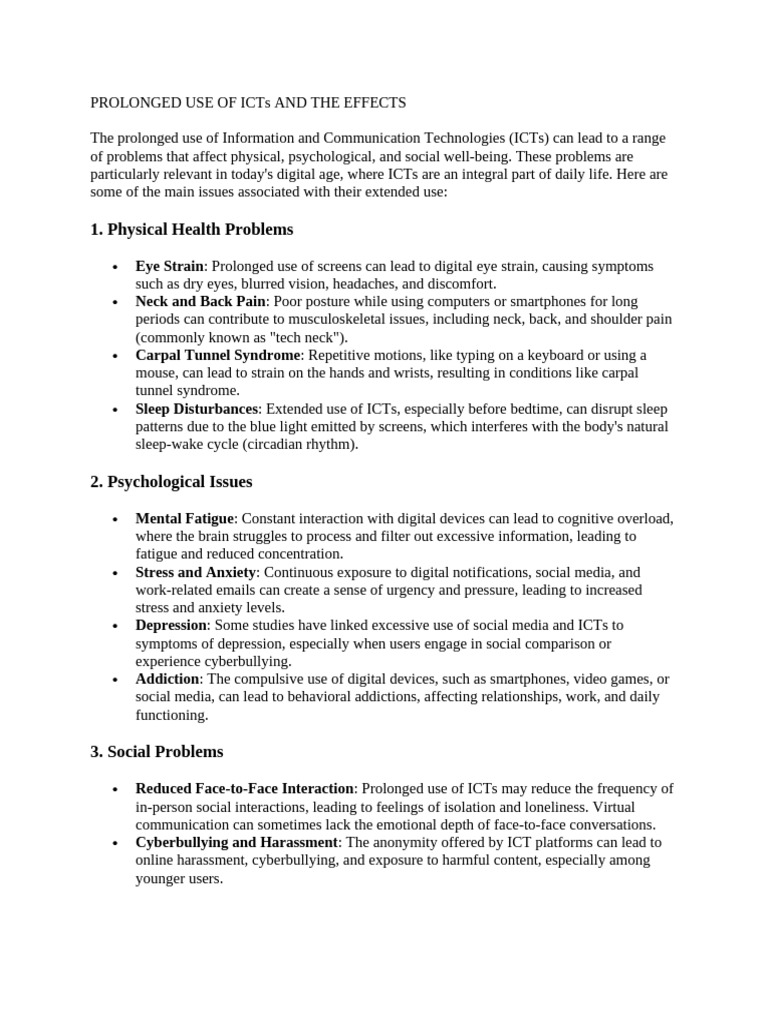 Effects of Prolonged ICT Use | PDF | Computer Security | Security