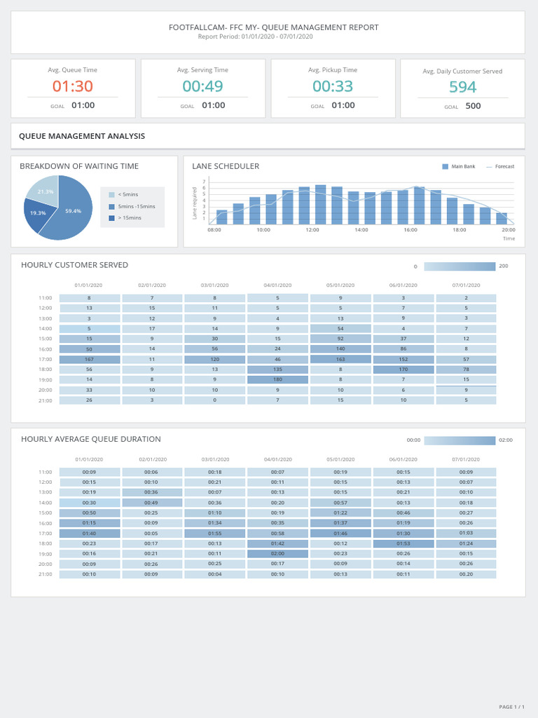 Sample Queue Management Report Pdf Rationing Customer