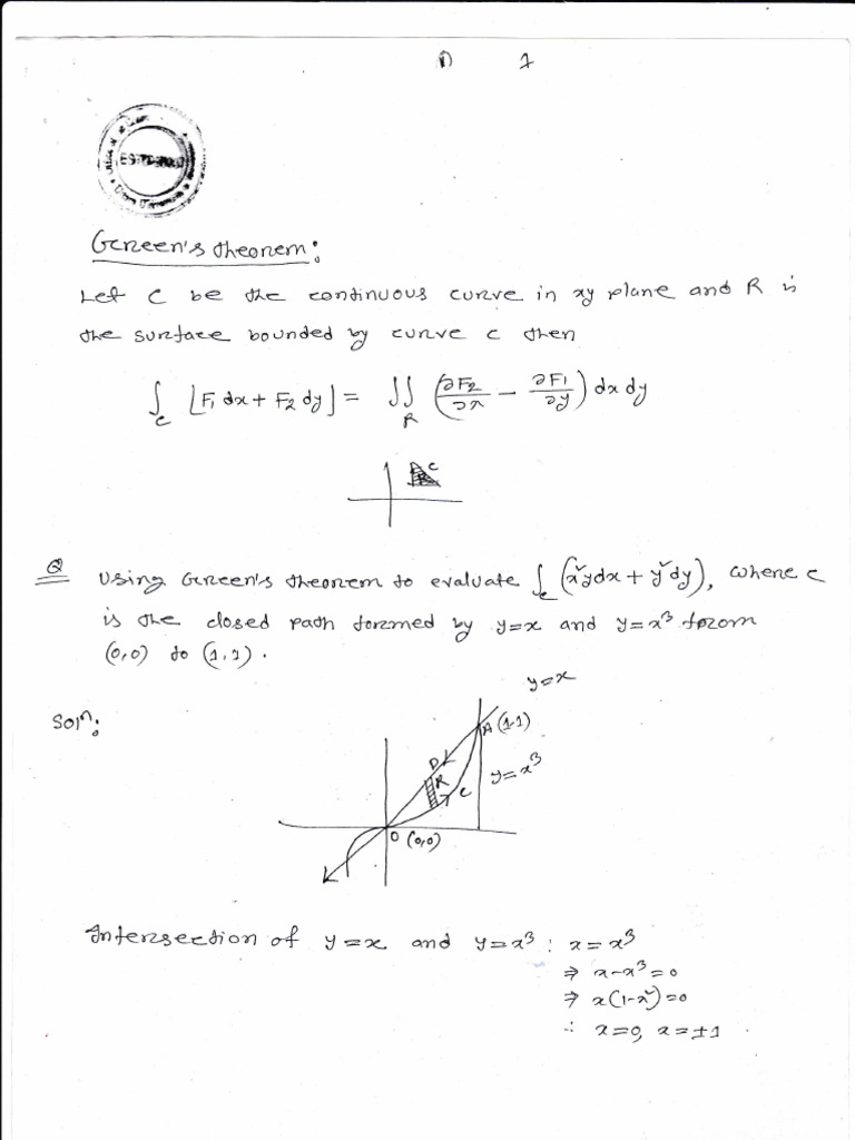 Greens, Stokes, Divergence Theorem | PDF