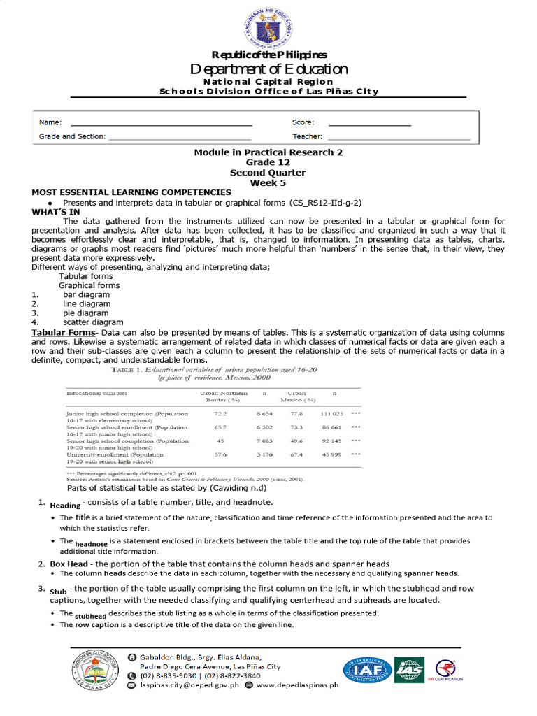 PR 2 Q2 Module 5 | PDF | Data