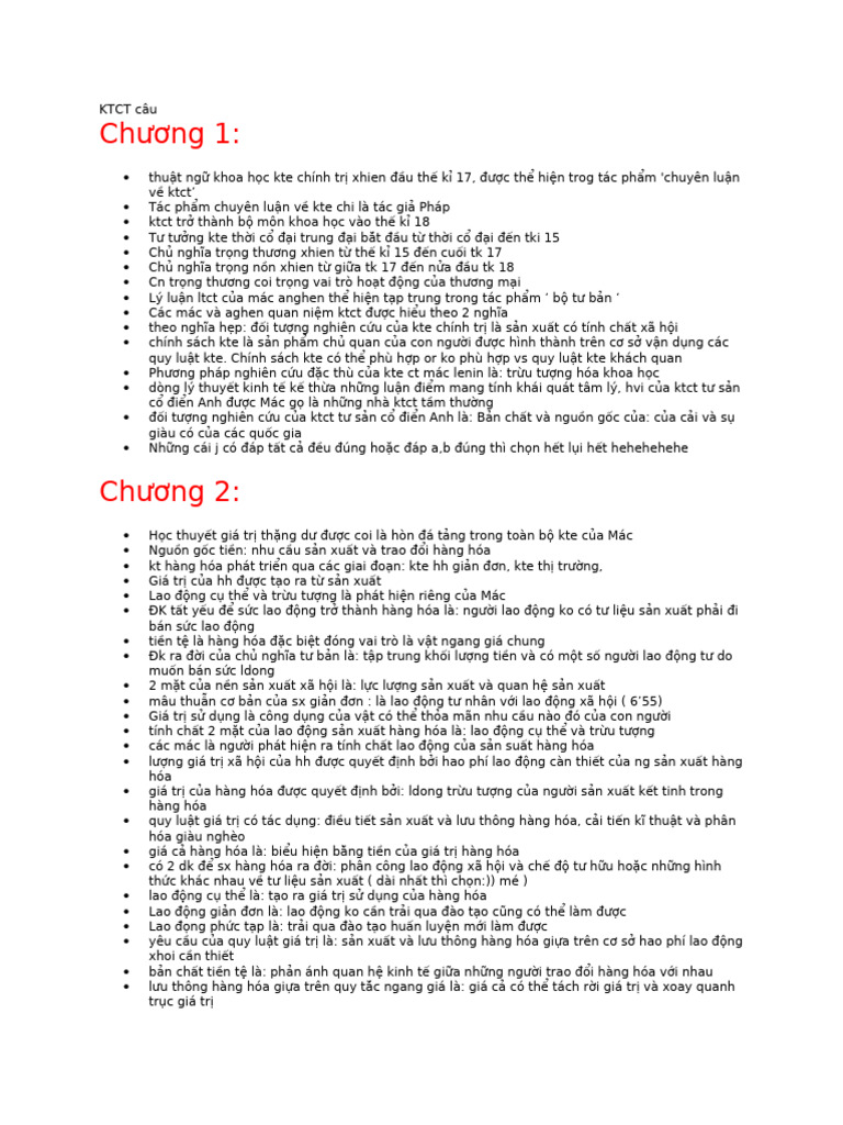 KTCT Câu | PDF