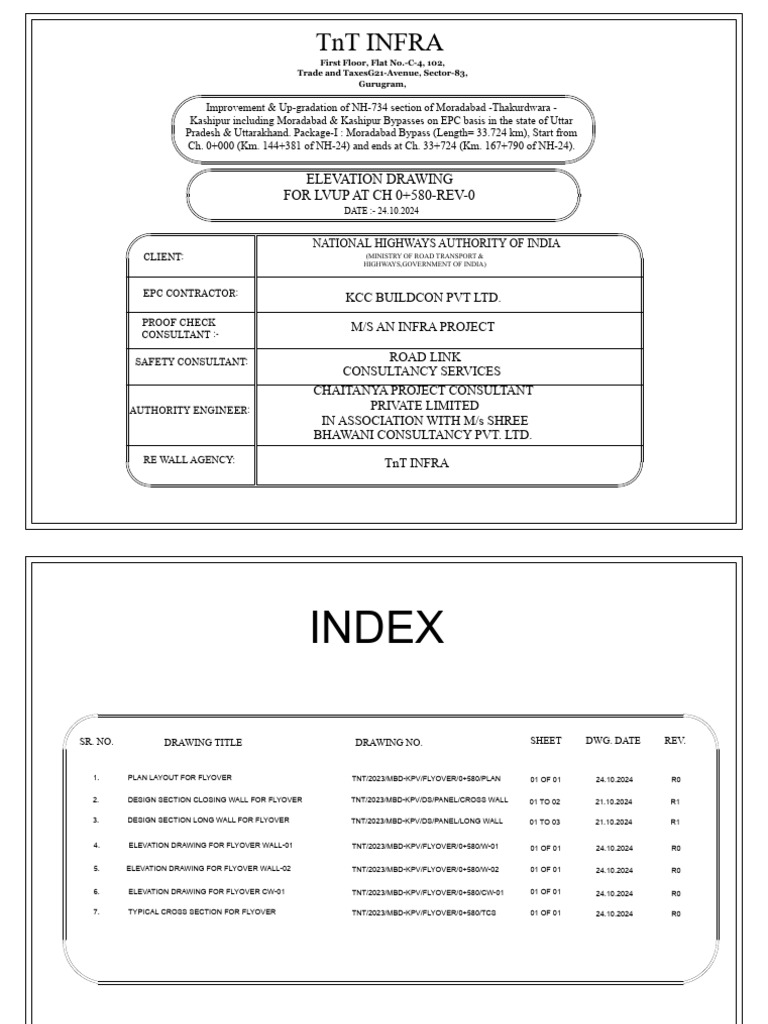 0+580 - Flyover - Elevation Drawing | PDF