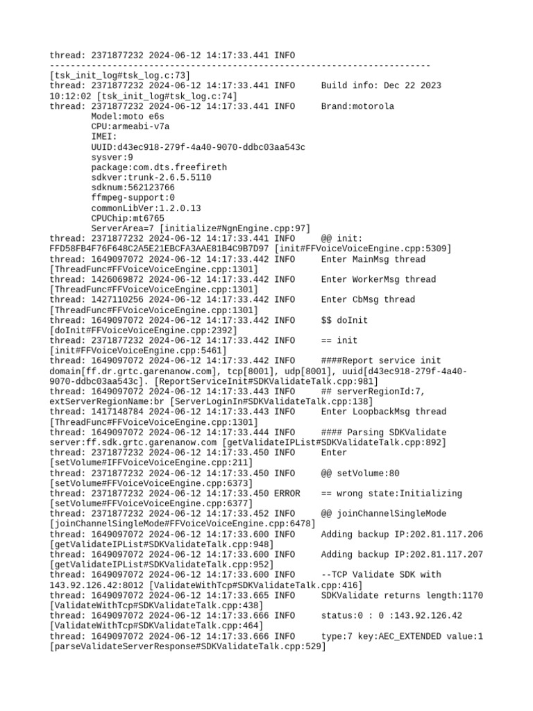 FFRTC Log | PDF | Port (Computer Networking) | Telecommunications