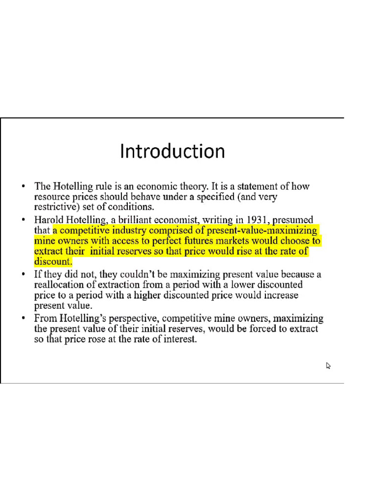Hotelling Rule e | PDF