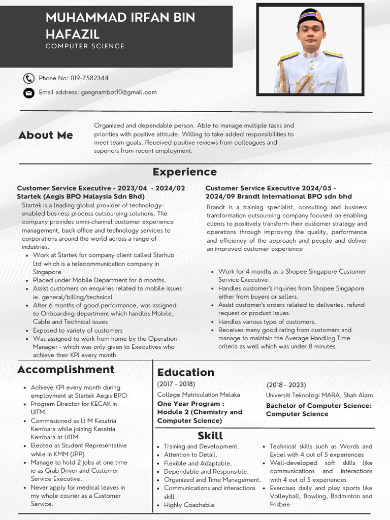 Resume Irfan | PDF | Outsourcing | Customer