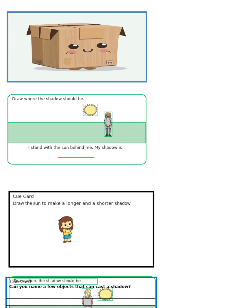 Making Shadows Assessment Differentiated Activity Sheet | PDF