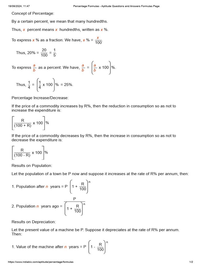 Percentage Basics for Students | PDF | Percentage | Economies