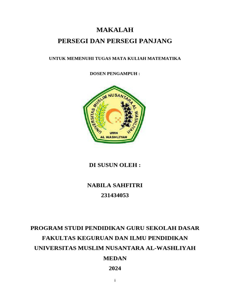 Makalah tentang Persegi dan Persegi Panjang | PDF