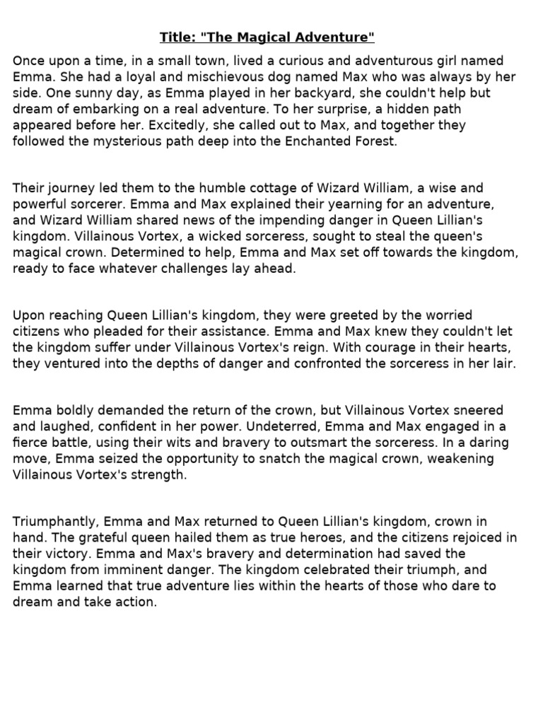 Sample Story and Playscript 1 | PDF | Magician (Fantasy)