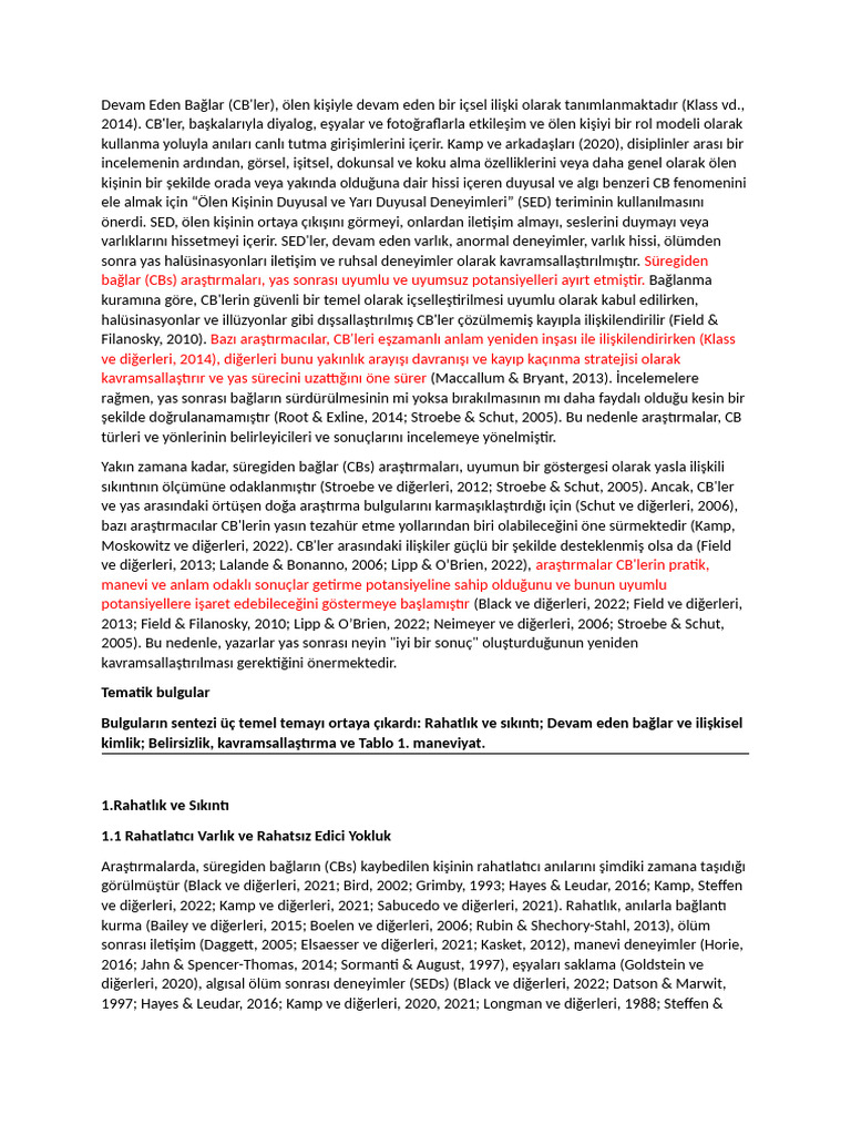 Devam Eden Bağlar | PDF