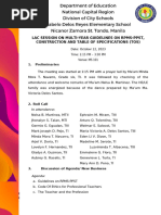 Lac Session Reflection On RPMS Sy 2020 | PDF | Teachers | Education Theory