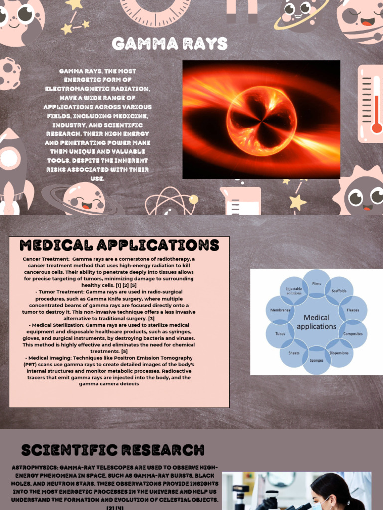Applications and Risks of Gamma Rays | PDF | Gamma Ray | Radiation