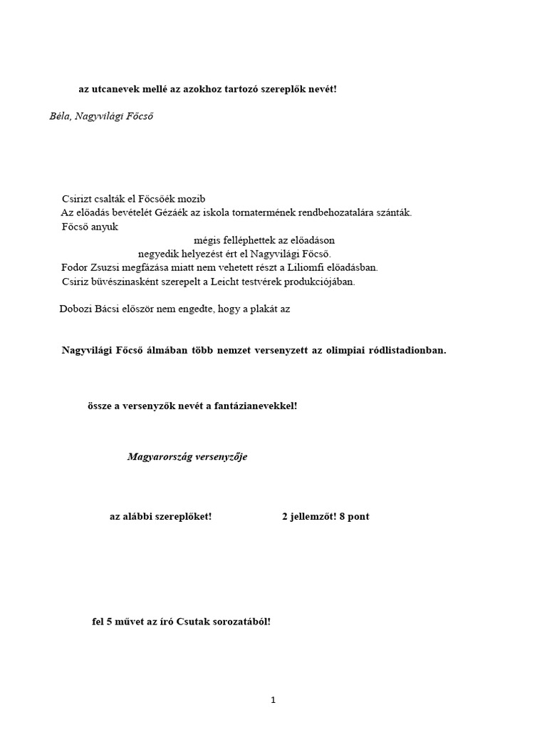 Mándy Iván Csutak Színre Lép | PDF