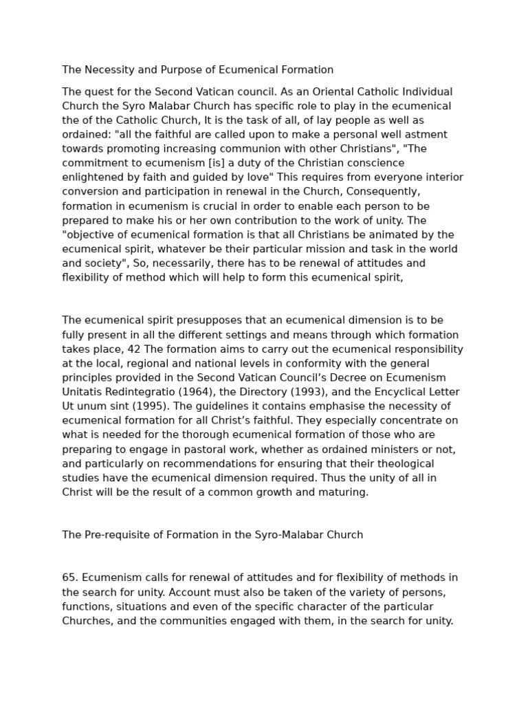 Ecumenism | PDF | Ecumenism | Catholic Church